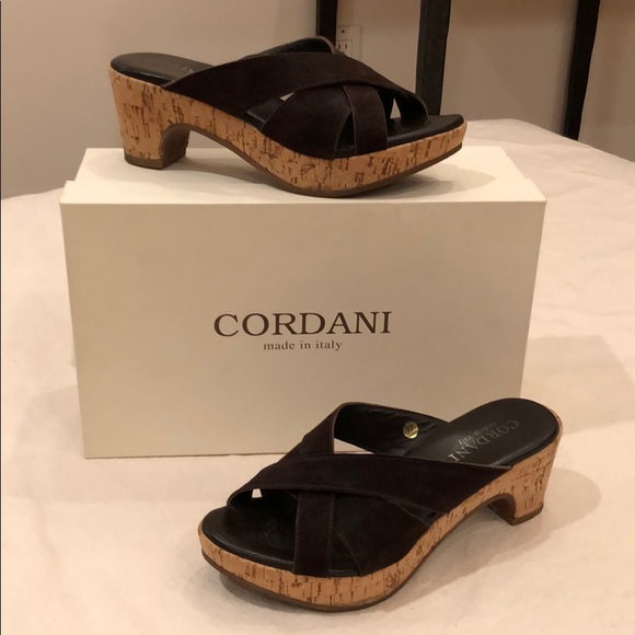 Cordani | Shoes | Cordani Suede Cork Heel Sandals | Poshmark